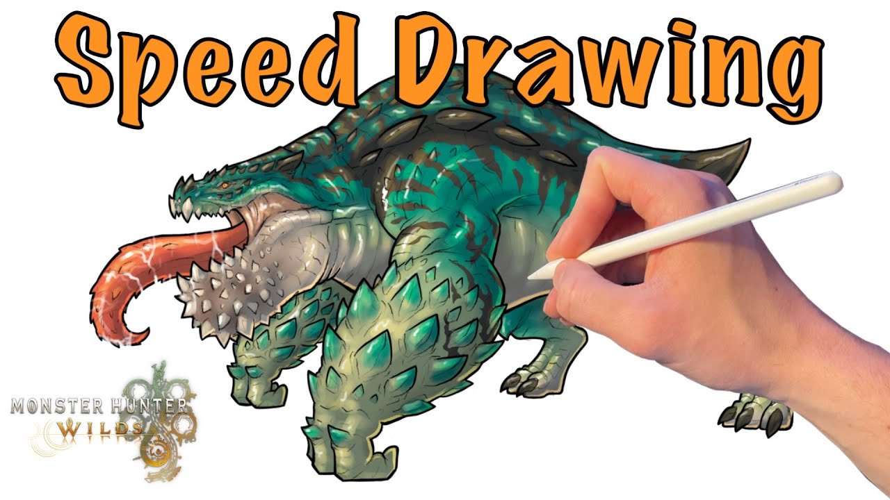 Drawing Monster Hunter Wilds - Chatacabra - YouTube