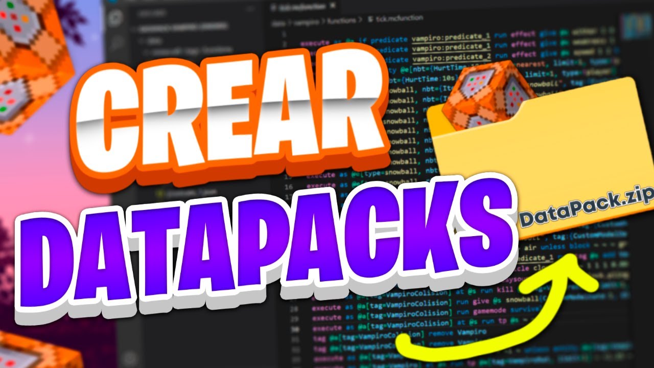 COMO CREAR DATA PACKS EN MINECRAFT 1.17 CON VISUAL STUDIO CODE ...