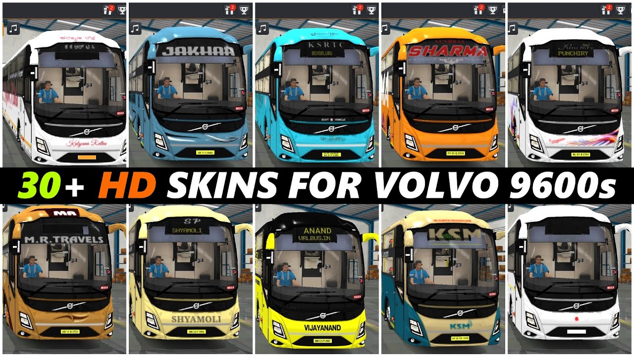 30+ Skins For Volvo 9600S Bus Mod | Bus Simulator Indonesia | Volvo ...