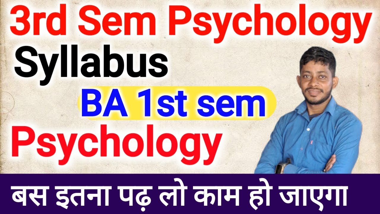 BA 3rd Sem Psychology Syllabus Download PDF | UG Sem 3rd Syllabus ...