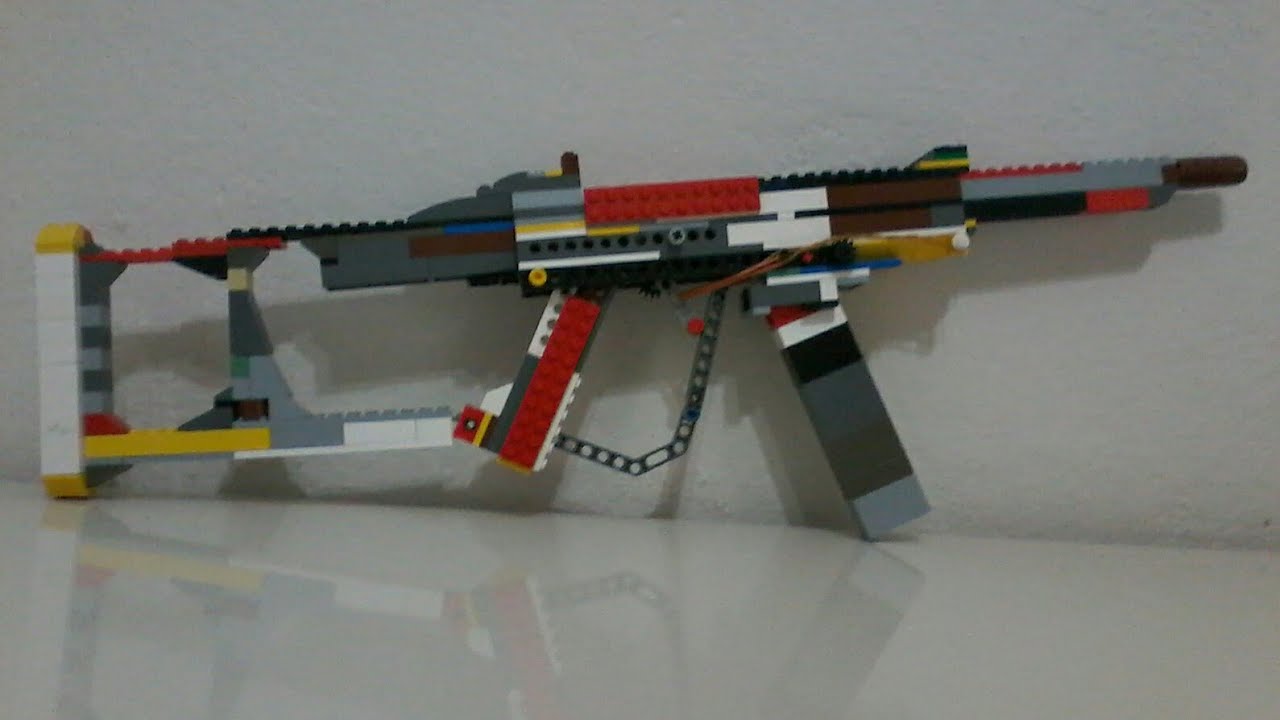 LEGO SMG (full auto rubber band gun) - YouTube