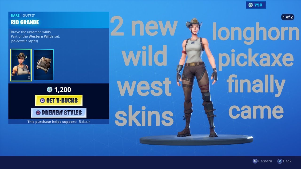 Fortnite item shop_5 august 2019_new 2 wild west skins + longhorn ...