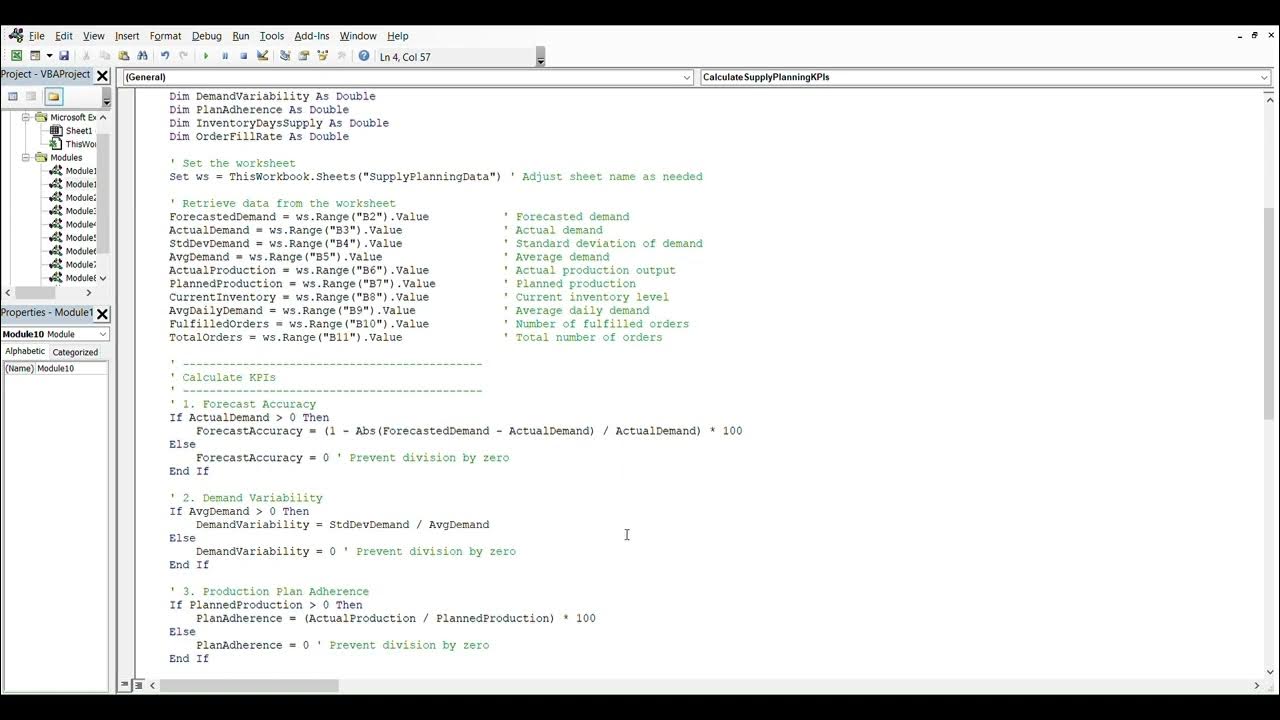 Supply Chain Analysis with VBA Automation 76 – Automate Top 5 Supply Planning KPIs in Excel ...