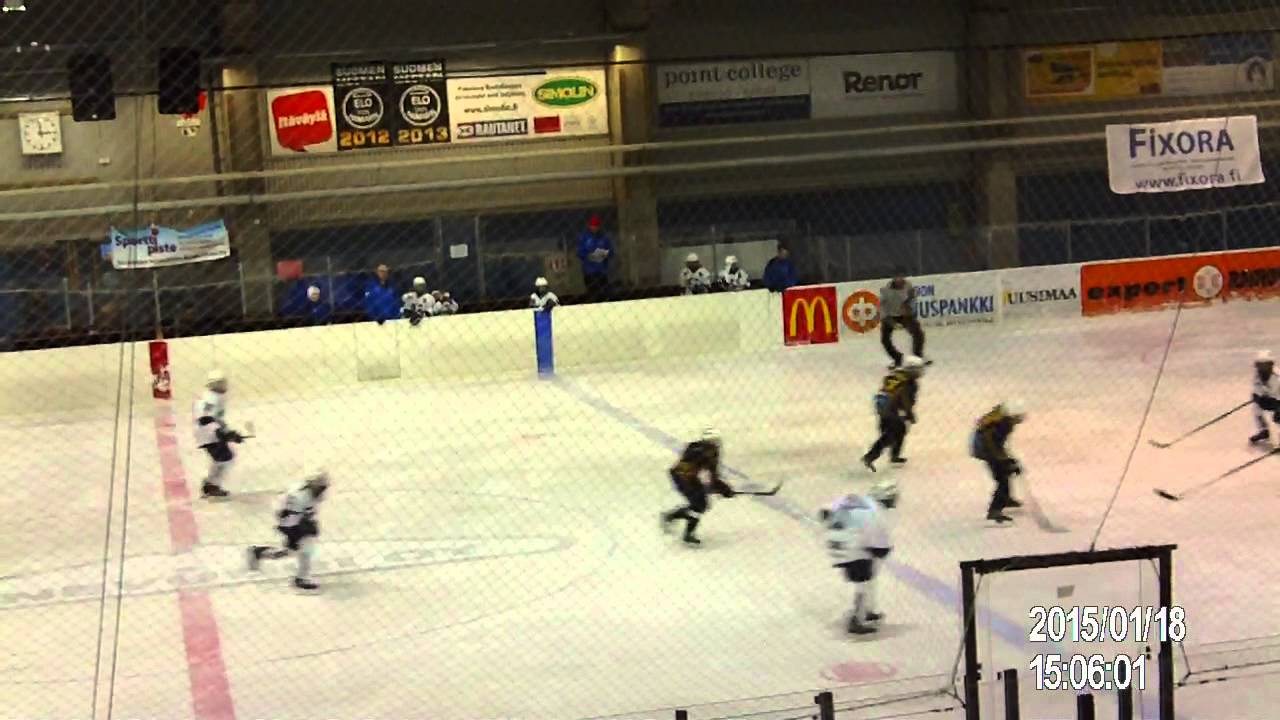 Salamat02 vs Hunters Porvoo AAA 18.01. 2015 Icehockey 1 period last 20 ...