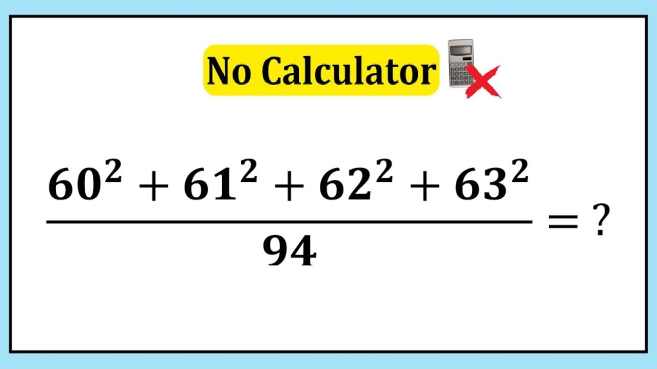 Nice Algebra Math Simplification | No Calculator - YouTube