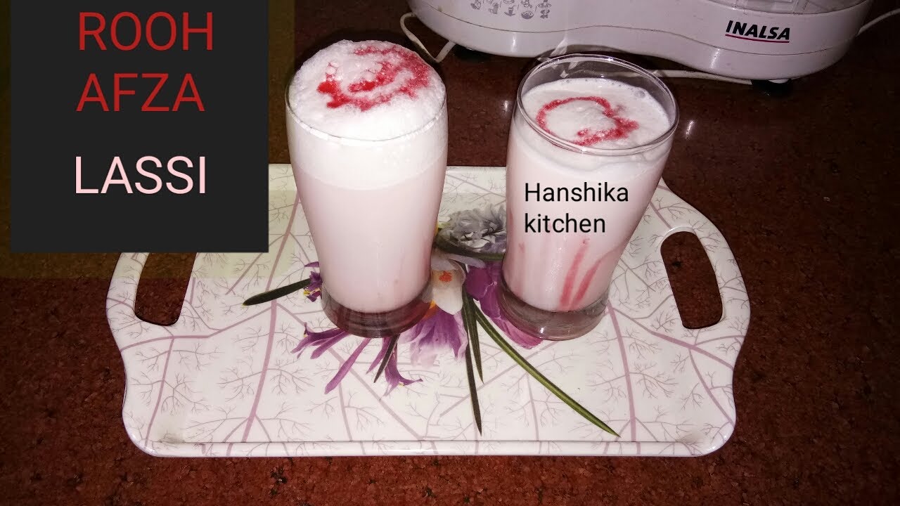 Roohafza lassi recipe | indian sweet drink | Ruabza lassi | Hanshika ...