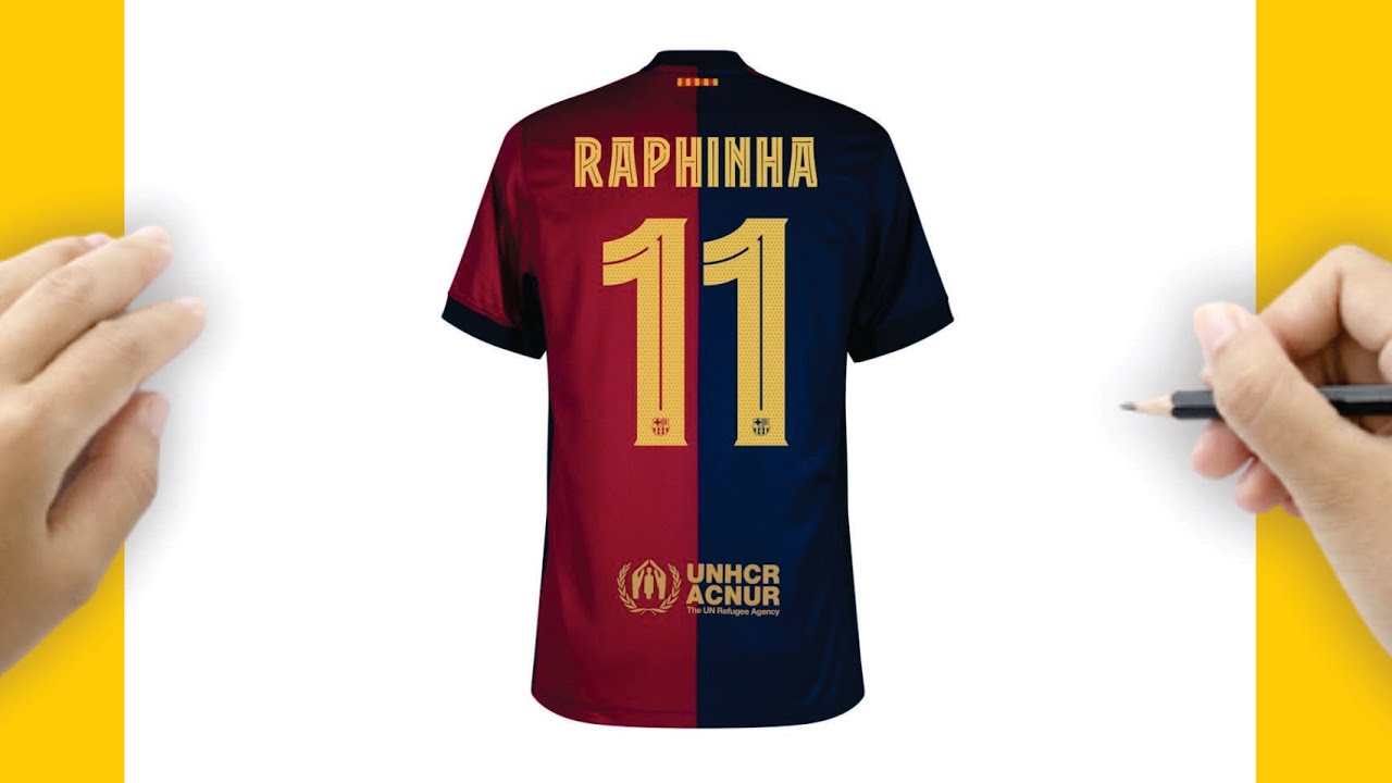 How to Draw Raphinha Jersey Barcelona – Easy Step by Step Tutorial ...