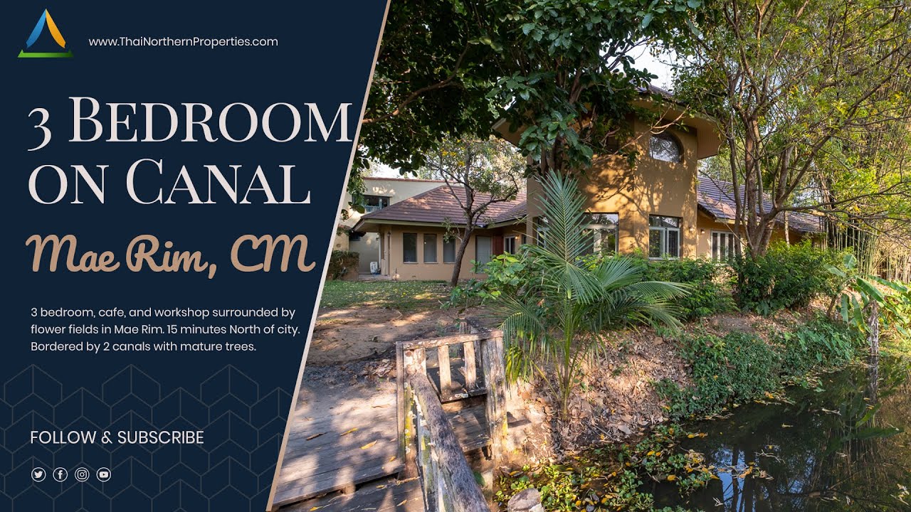 Two House Property in Mae Rim with Double Canal - YouTube