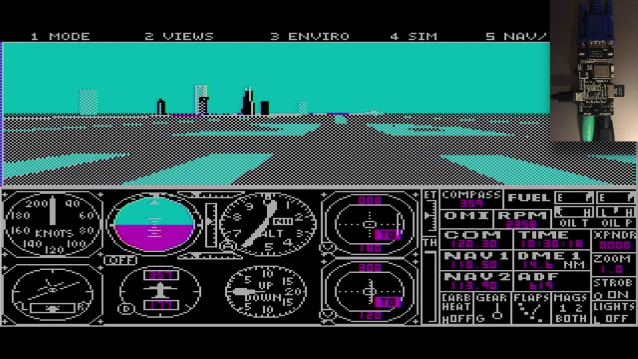 IBM PC on ESP32 with FabGL - Part IV (Flight Simulator, SimCity, Word ...