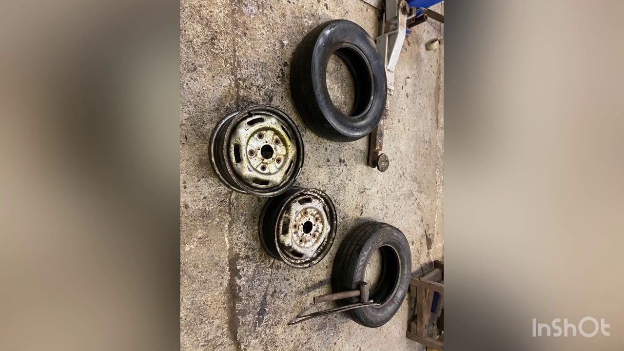 Flipping steel wheel centres! V8 pickup skid wheels! - YouTube