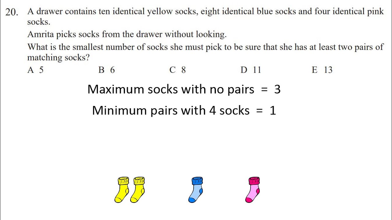 Q20 UKMT Junior maths challenge 2018 explained - YouTube