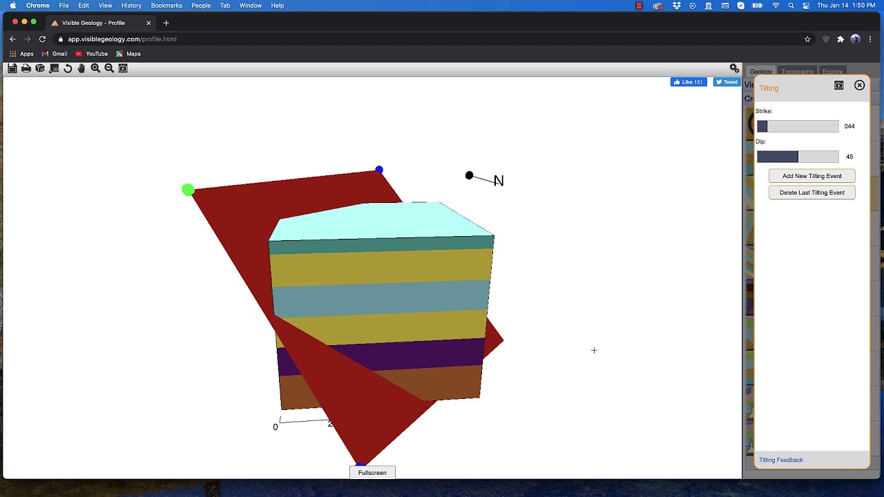 Lab 1- Tilting Geologic Beds in Visible Geology - YouTube