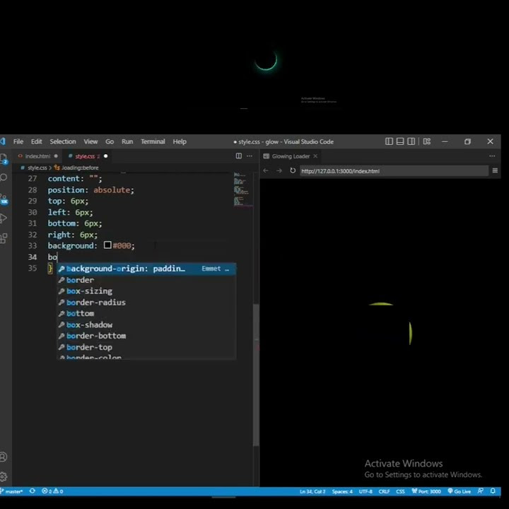 Glowing Gradient Loader Animation | Pure CSS - YouTube