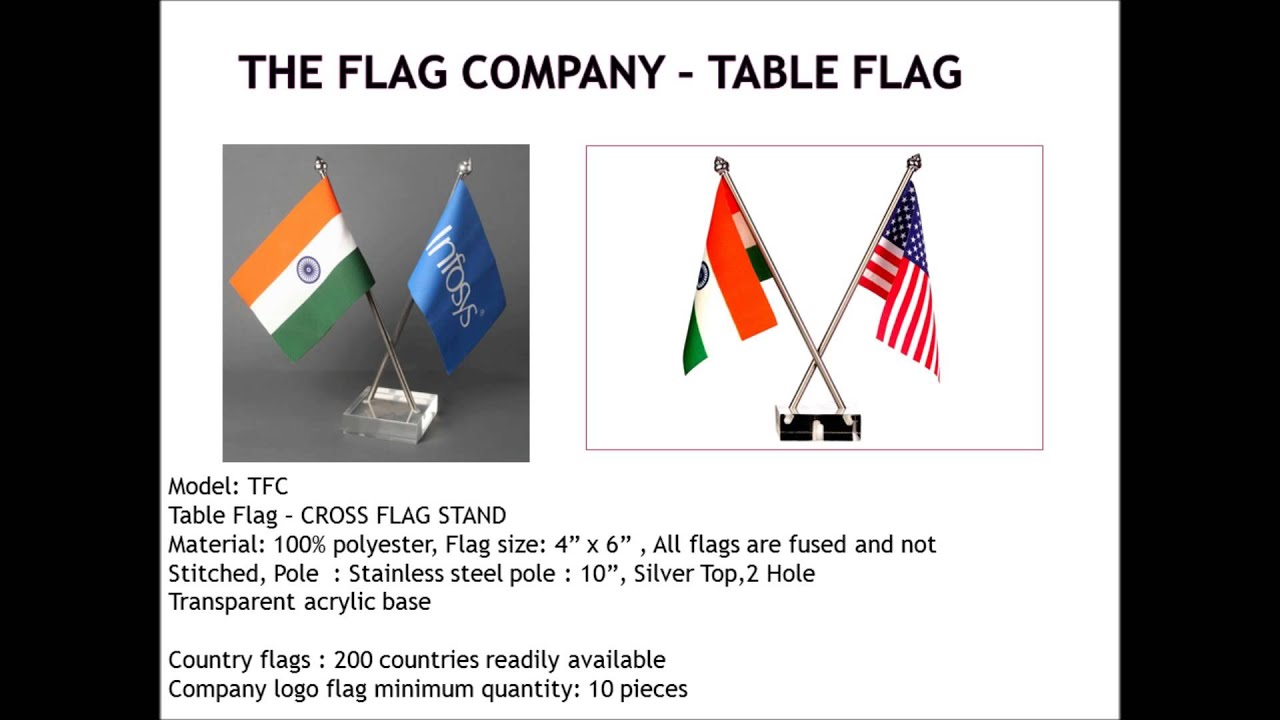 Table flags - Theflagcompany.in - YouTube