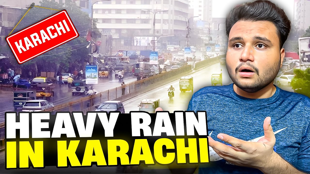 Heavy Rain in Karachi | Achnak Intni Teez Barish Ho Gai Karachi Main 🌧️ ...