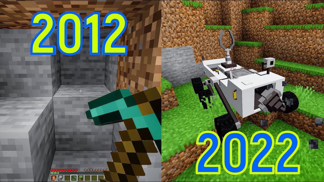 minecraft 2012 vs 2022 - YouTube