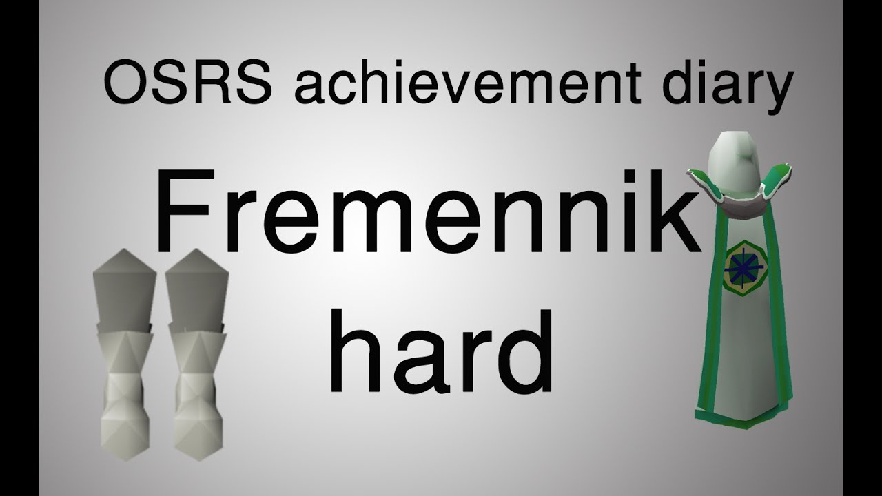 [OSRS] Fremennik hard diary tasks guide - YouTube