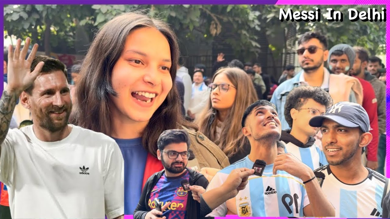 Lionel Messi In DELHI 😍 FANS GONE CRAZY TO MEET MESSI 🫶🏻 DELHI FANS IN ...