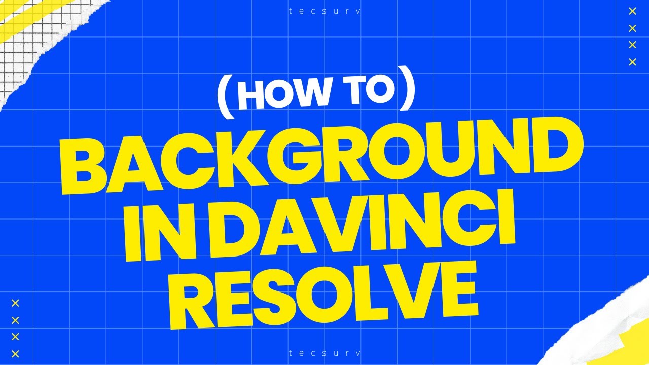 How to Set or Change Background in Davinci Resolve | Tutorial VIDEO ...