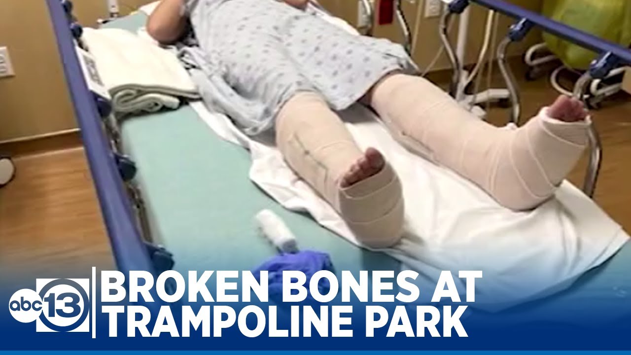 14-year-old suffers broken bones at trampoline park - YouTube