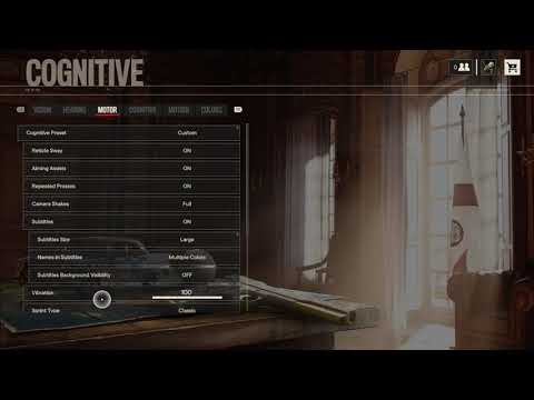 FarCry 6 Presets Accessibility Options | Settings | Vision Hearing Motor Cognitive Motion Colors