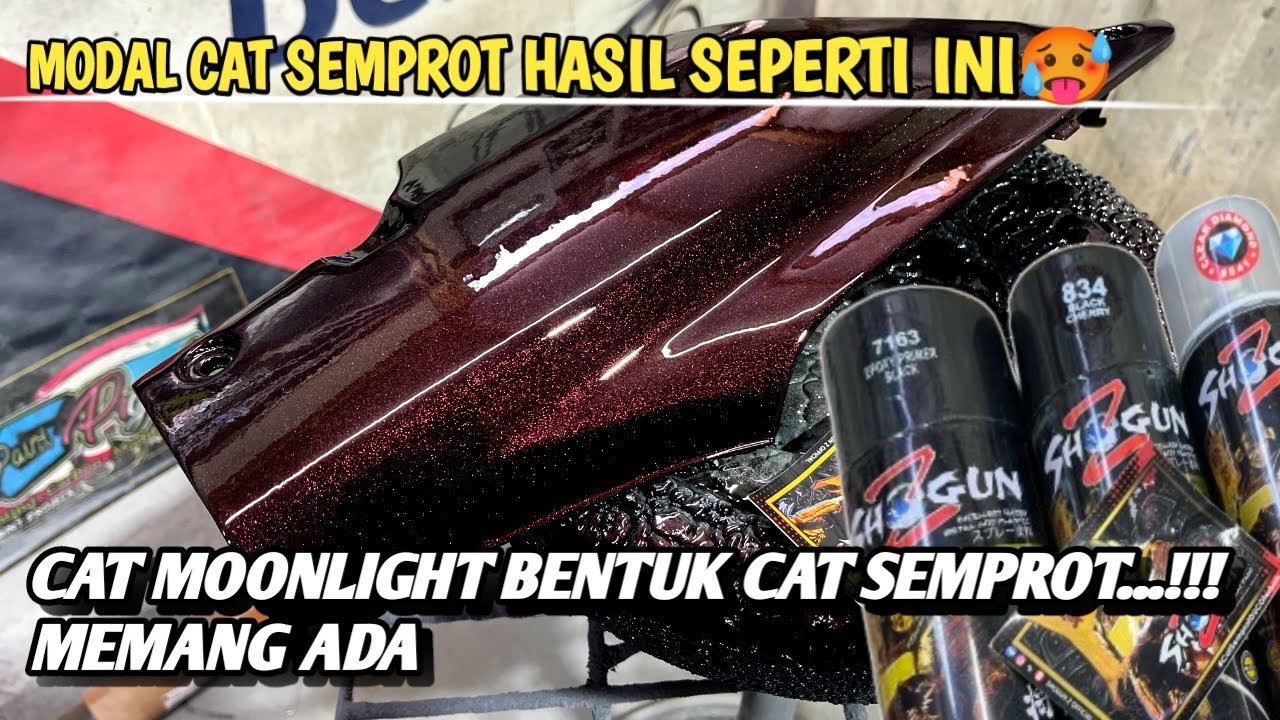 CAT MOONLIGHT RED PALING PRAKTIS SOLUSI REPAINT SENDIRI NIH..!! SHOGUN ...