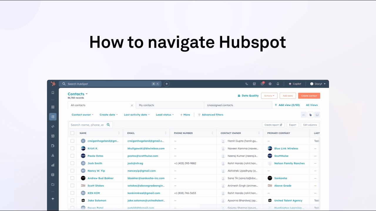 How to navigate Hubspot 1 - YouTube