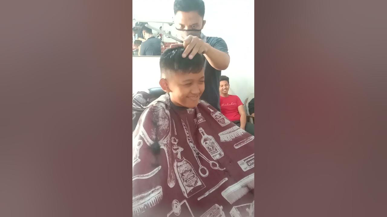 CARA POTONG RAMBUT PRIA#67( potongan anak sekolah) - YouTube
