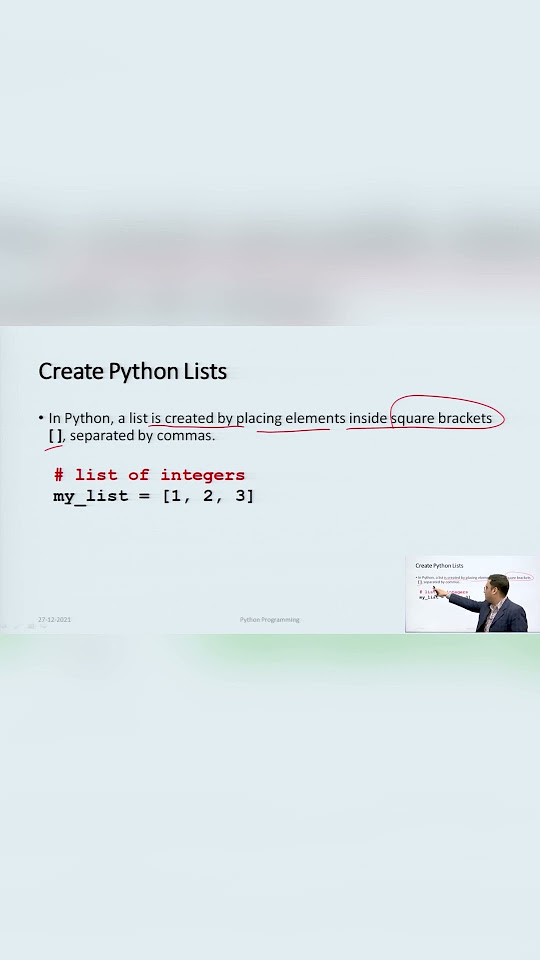 Create Python Lists Python Programming C4yourselfyt Youtube
