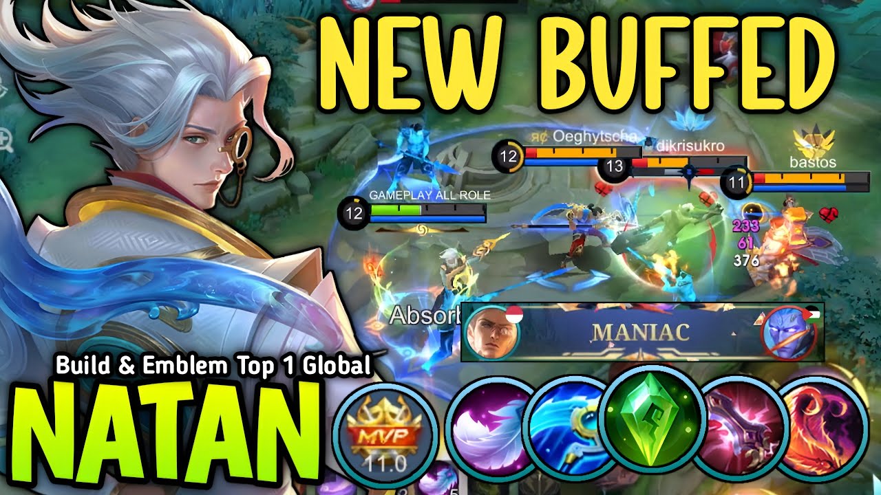 BACK TO META AGAIN!! Natan New BUFF with One Shot Build For Gold Lane ...