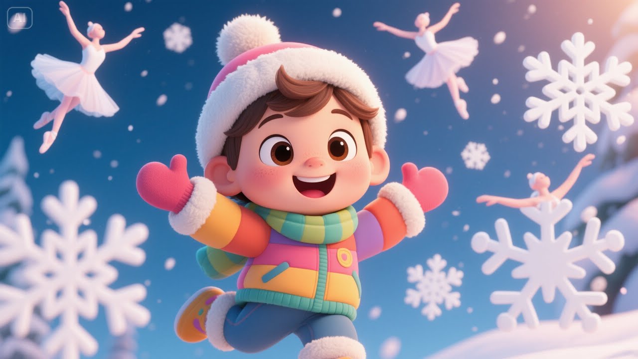 ️ Ten Little Snowflakes Falling Down! ⛄🎶 | Winter Fun & Counting Song ...