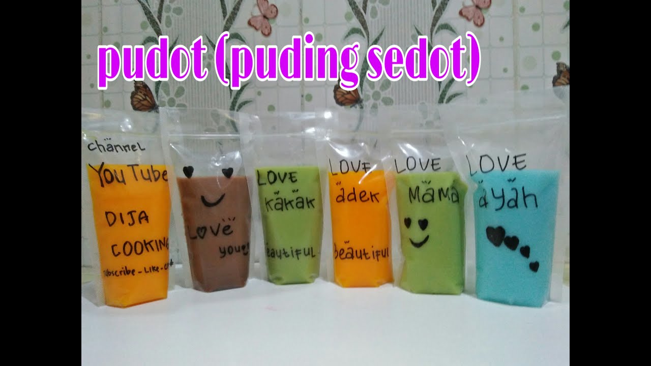 RESEP PUDOT (PUDING SEDOT) YANG ENAK,SEGAR & MUDAH.IDE JUALAN - YouTube