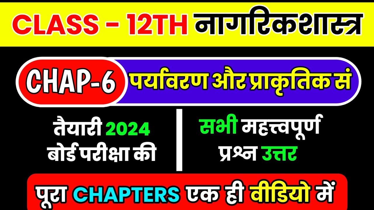 Class 12 civics Chapter- 6 Vvi Important Questions 2024,/12th ...