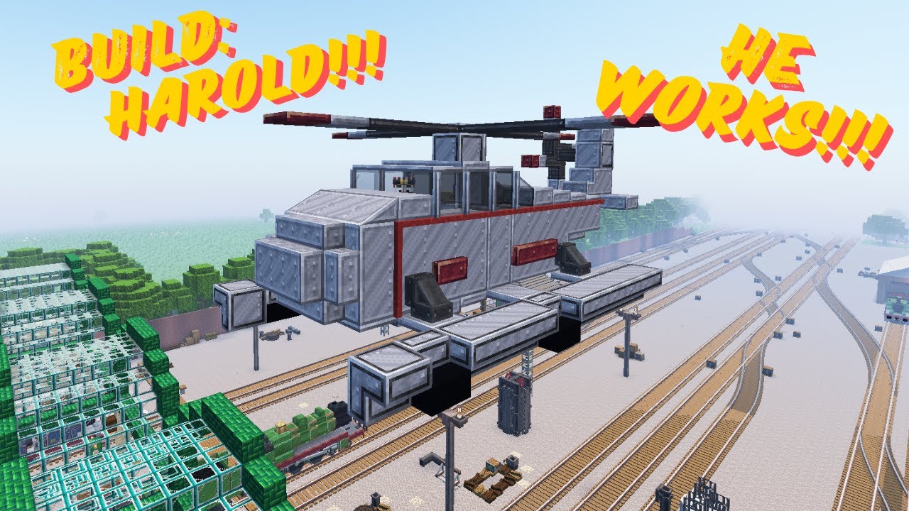 Season 2 EP7: Build HAROLD THE HELICOPTER in the Minecraft!!!! - YouTube