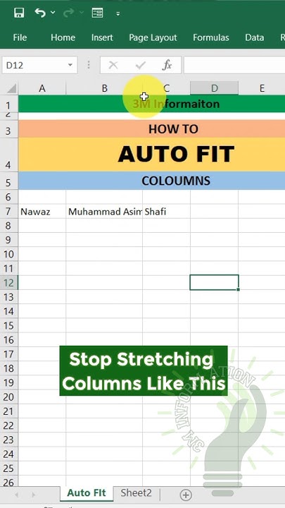Auto Stretch Columns Best Trick Of Excel To Stretching Colum Exceltipsinhindi