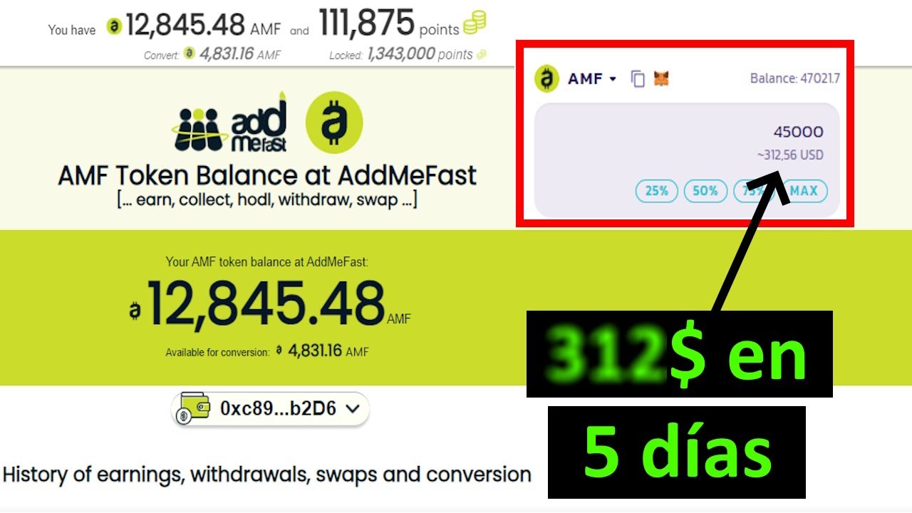 🔥 ADDMEFAST Gana Dinero con Puntos + Staking AMF - YouTube