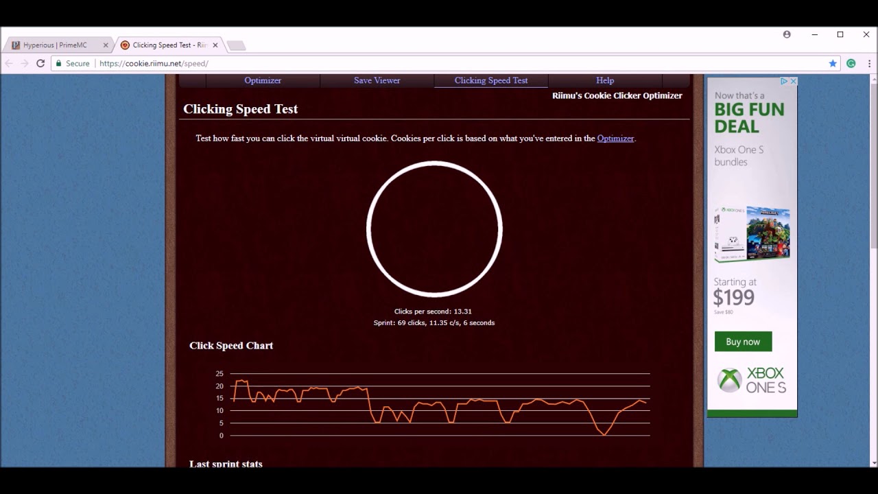 CPS test | 14 cps - YouTube