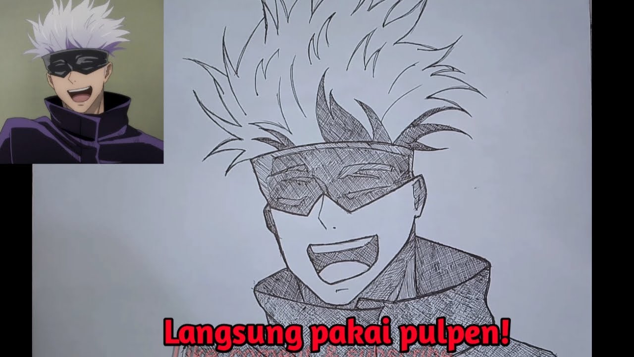 Cara Menggambar Gojo Satoru Jujutsu Kaisen Youtube