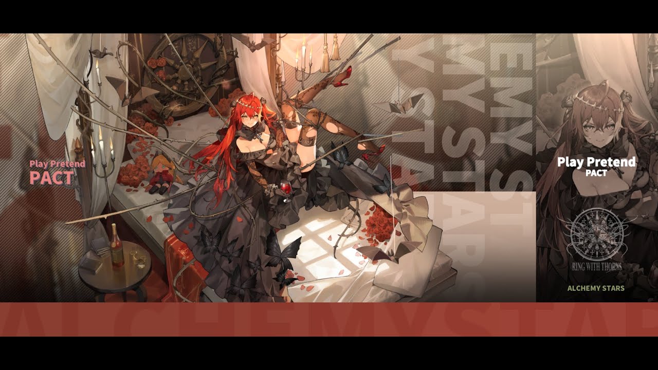 [Alchemy Stars] Pact "Play Pretend" skin story + lobby preview + battle ...