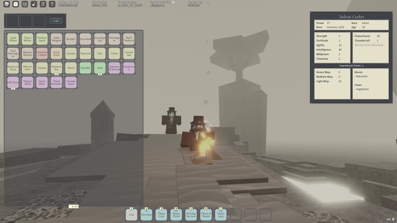 deepwoken scuffed fort merit wipe - YouTube