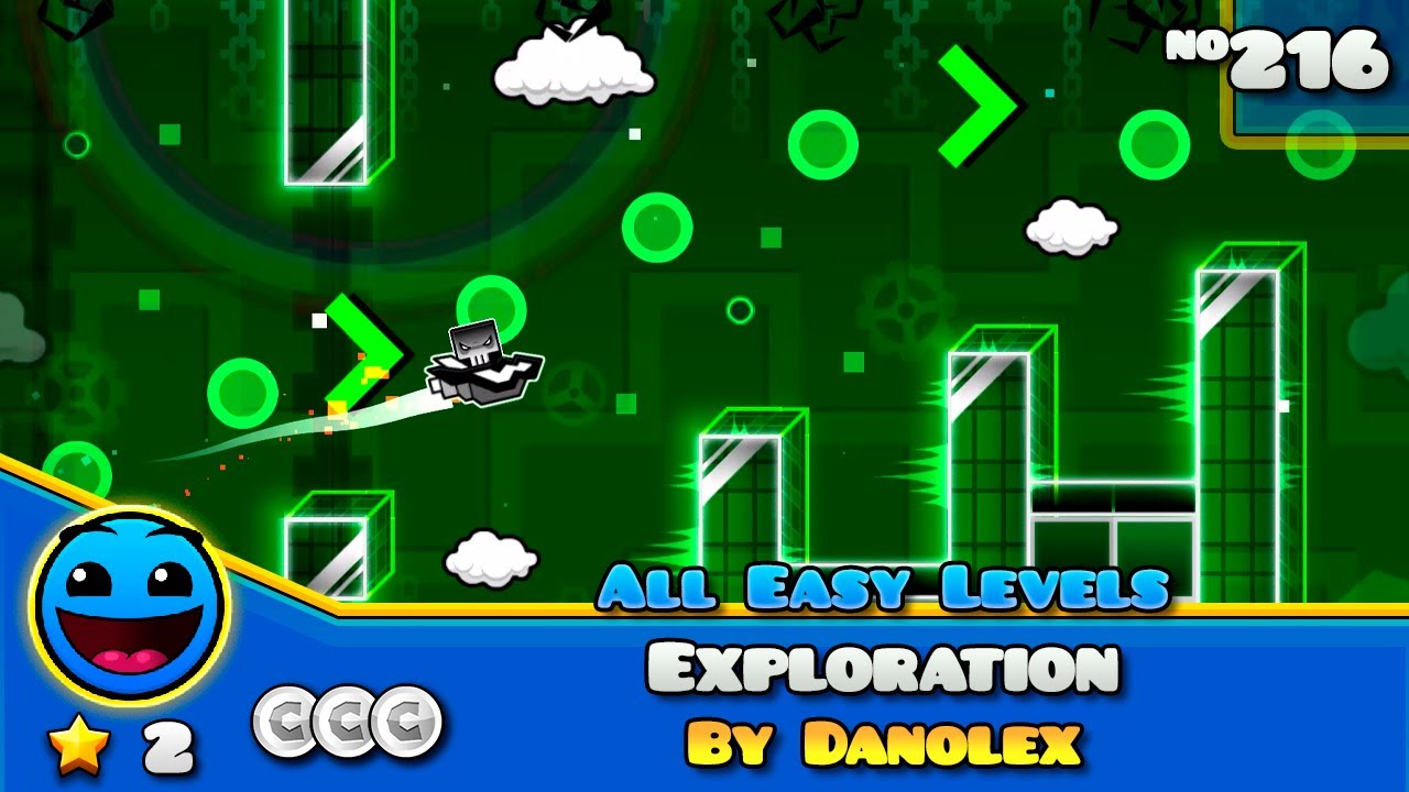 Geometry Dash - "Exploration" By Danolex [100%] | GDP: Easy Levels ...