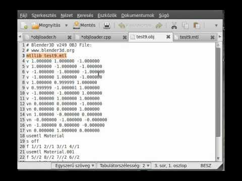 OpenGL (SDL,C++) tutorial 12 - obj file loader, material and UV textures (part 3) - YouTube