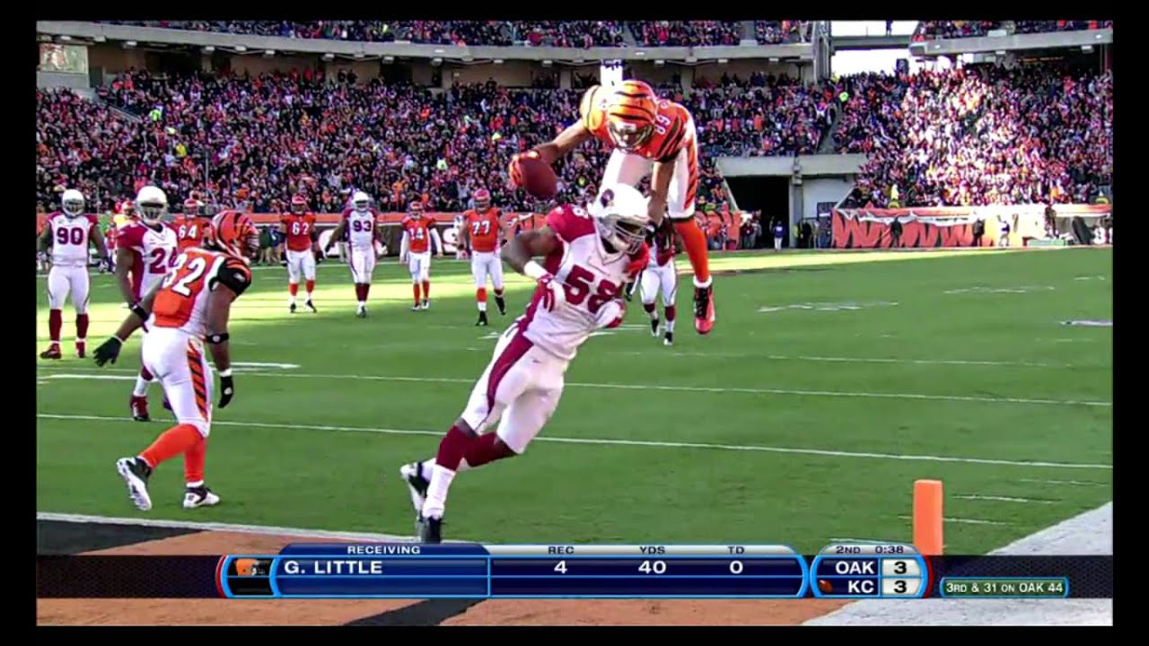 Jerome Simpson Flip for TD Bengals vs. Cardinals - YouTube