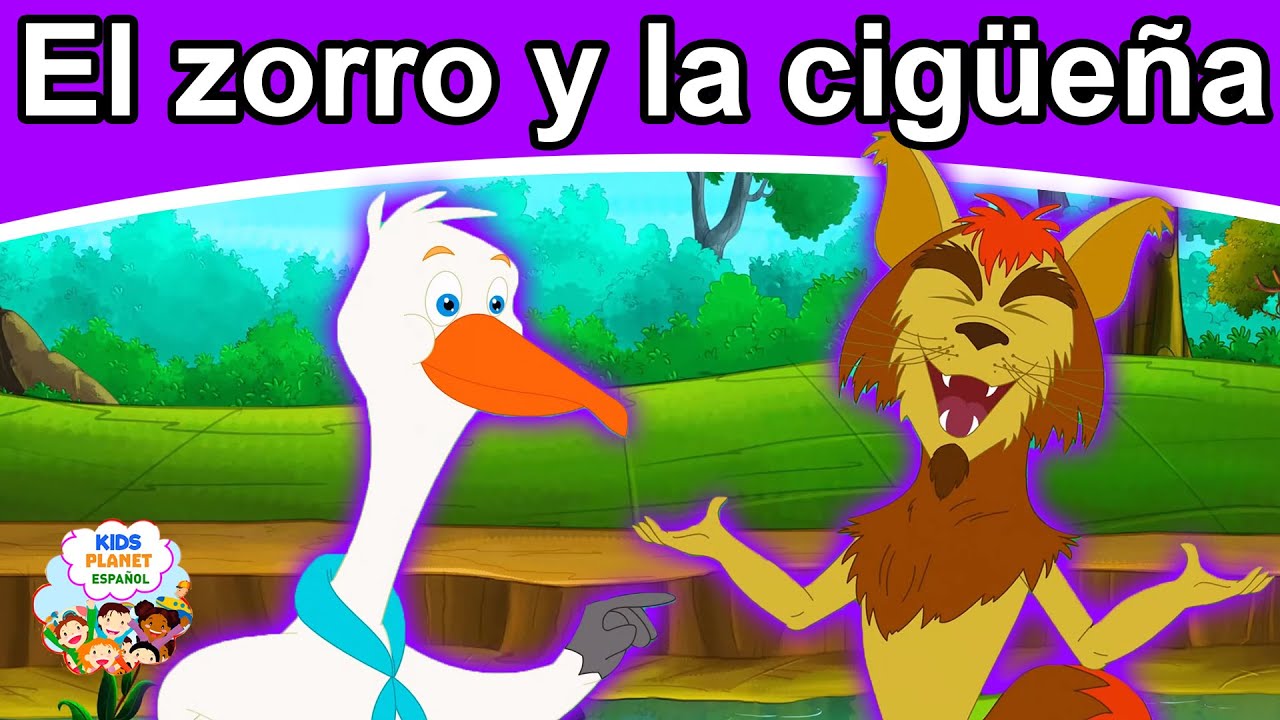 El zorro y la cigüeña (Fox And The Stork) Cuentos Infantiles | Cuentos ...