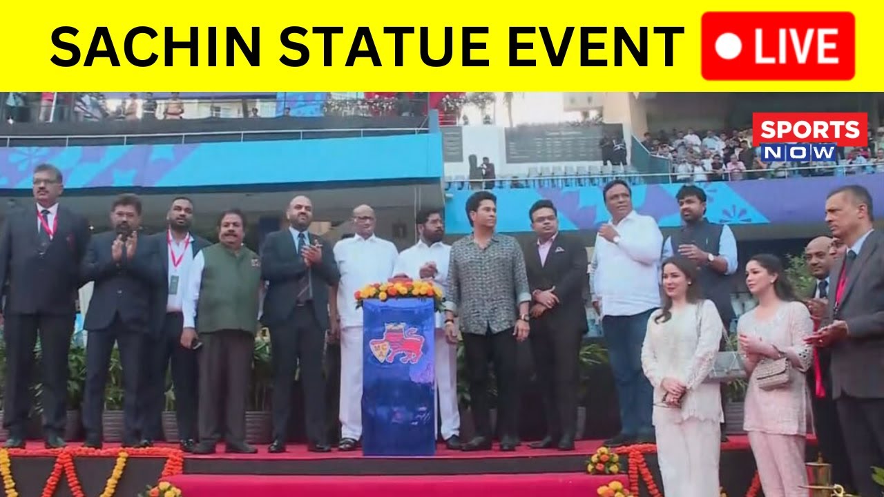 SACHIN STATUE EVENT LIVE : Sachin Tendulkar’s statue Unveiling at ...