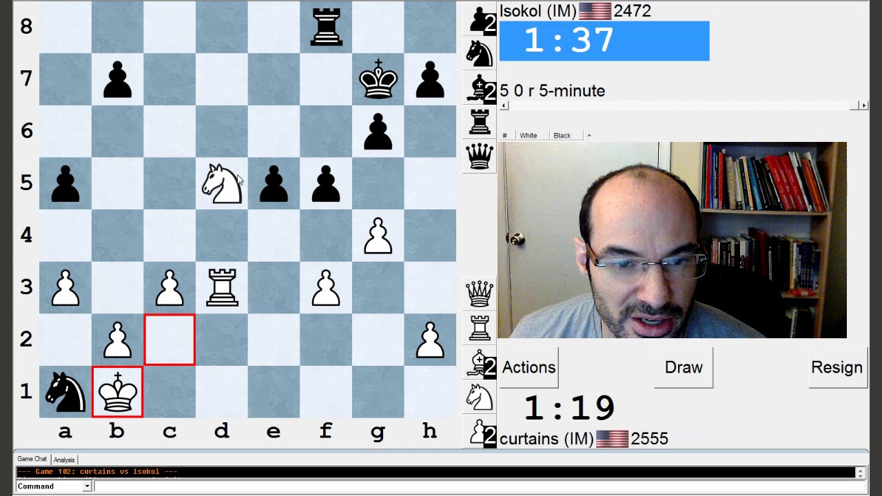 5 minute chess #707: IM Greg Shahade vs IM Leonid Sokolin - YouTube