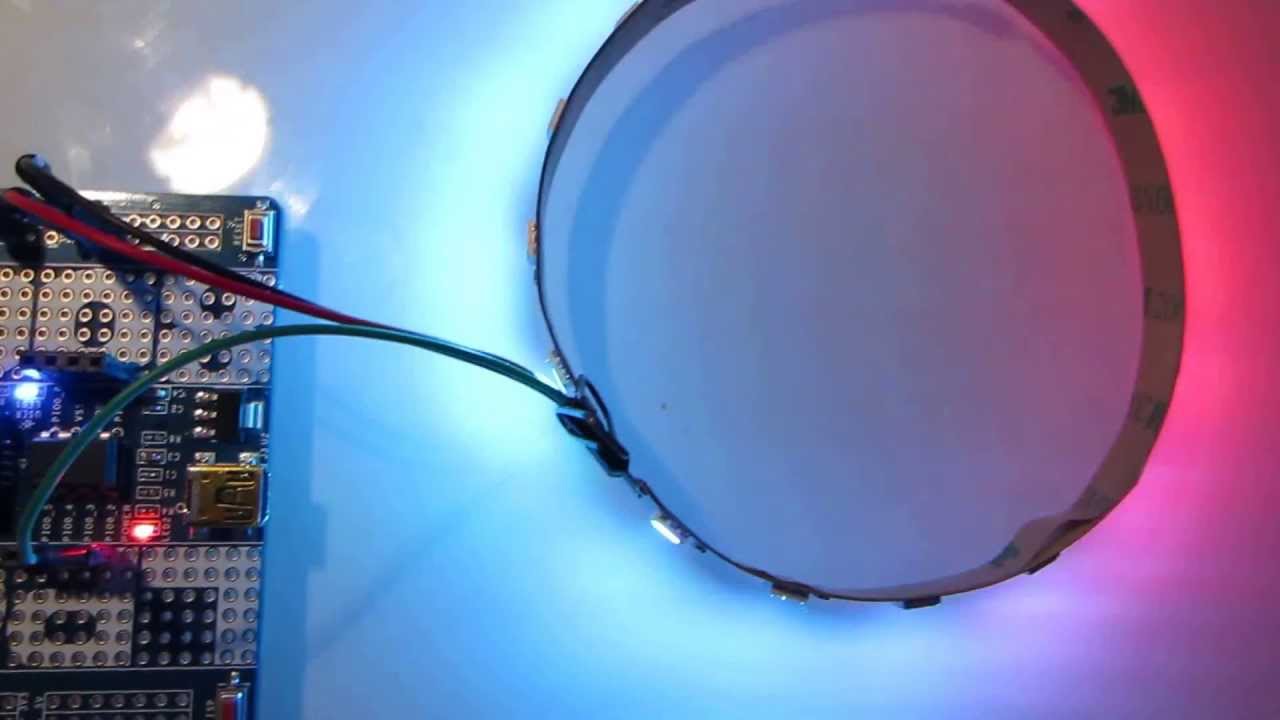 LPC810 driving a WS2812 LED Strip - YouTube
