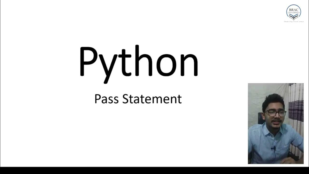 L13 | Python | Pass Statement | Bangla - YouTube