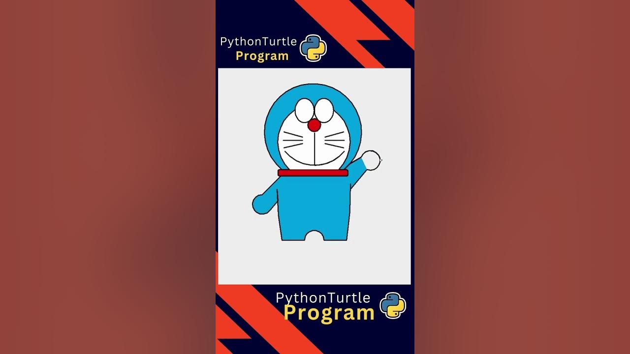 Doraemon Using Python Turtle 🥰👈python Youtube