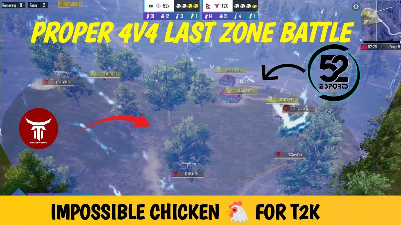 T2K ESPORTS VS 52 ESPORTS PROPER 4V4 BATTLE || T2K BACK IN FORM?? - YouTube